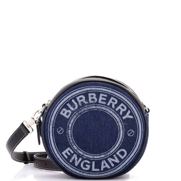 Burberry | Bags | Burberry Louise Round Bag Denim With Leather Blue ...